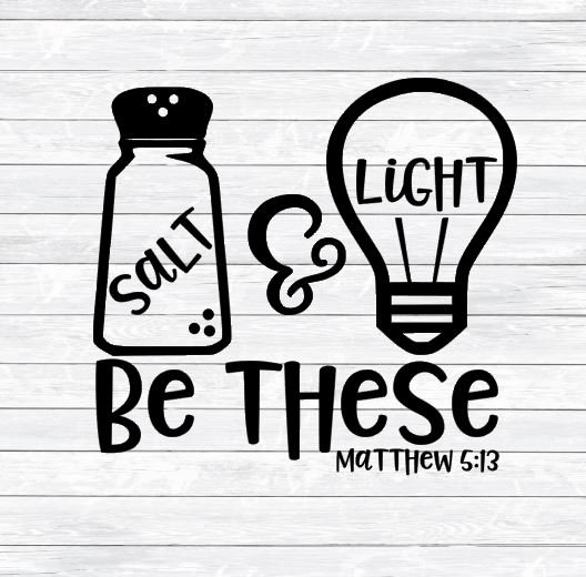Salt and Light, Christian Svg, Bible Verse, Scripture Svg, DXF, PNG ...