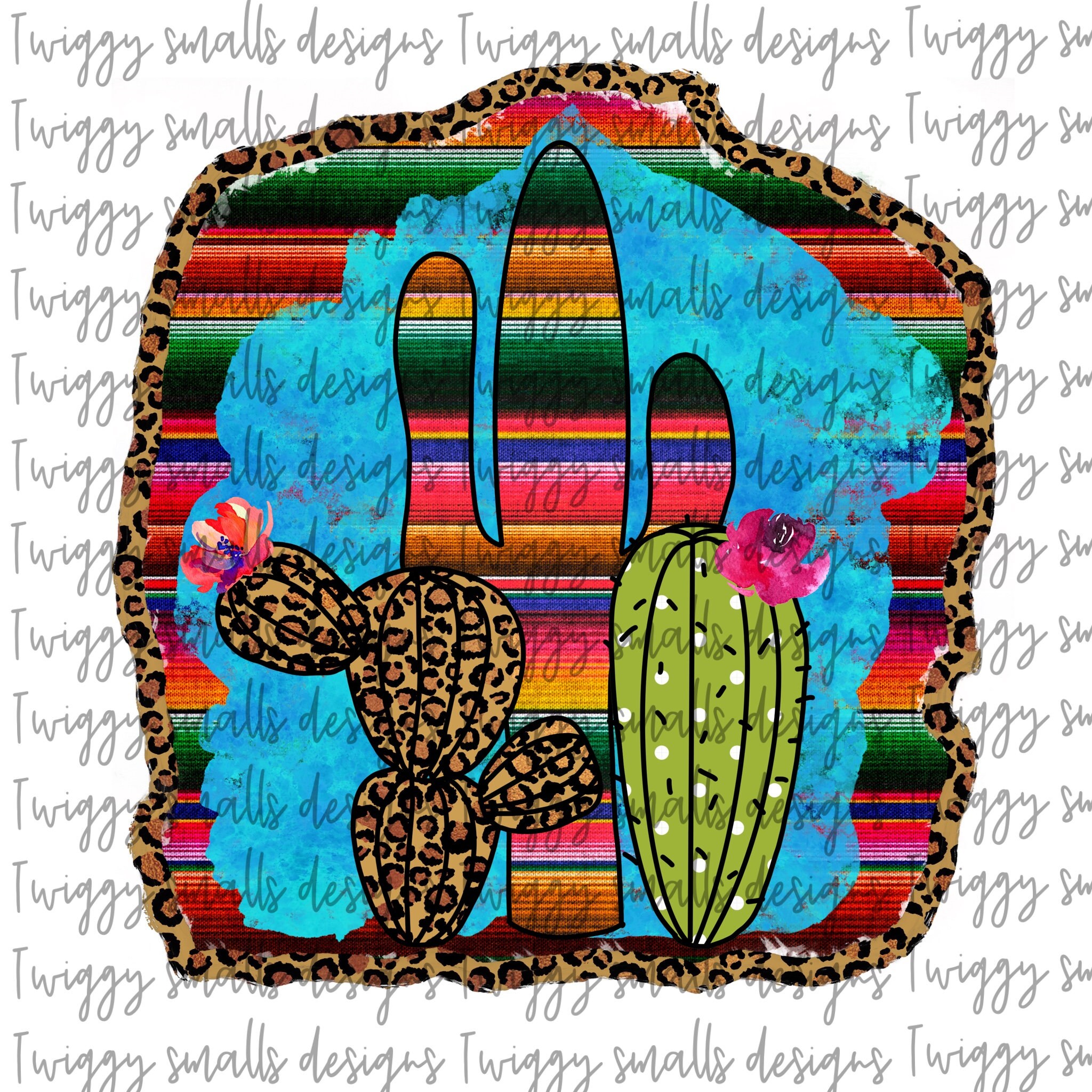 Serape Cactus, Sublimation Designs Downloads, Digital Download, PNG ...