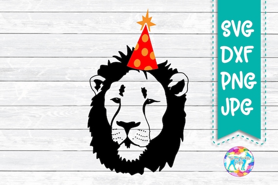 Party Animal Svg Lion SVG DXF PNG Files For Silhouette - Etsy