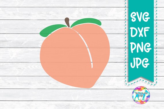 Peach SVG DXF PNG files for Silhouette Cricut Cut files | Etsy