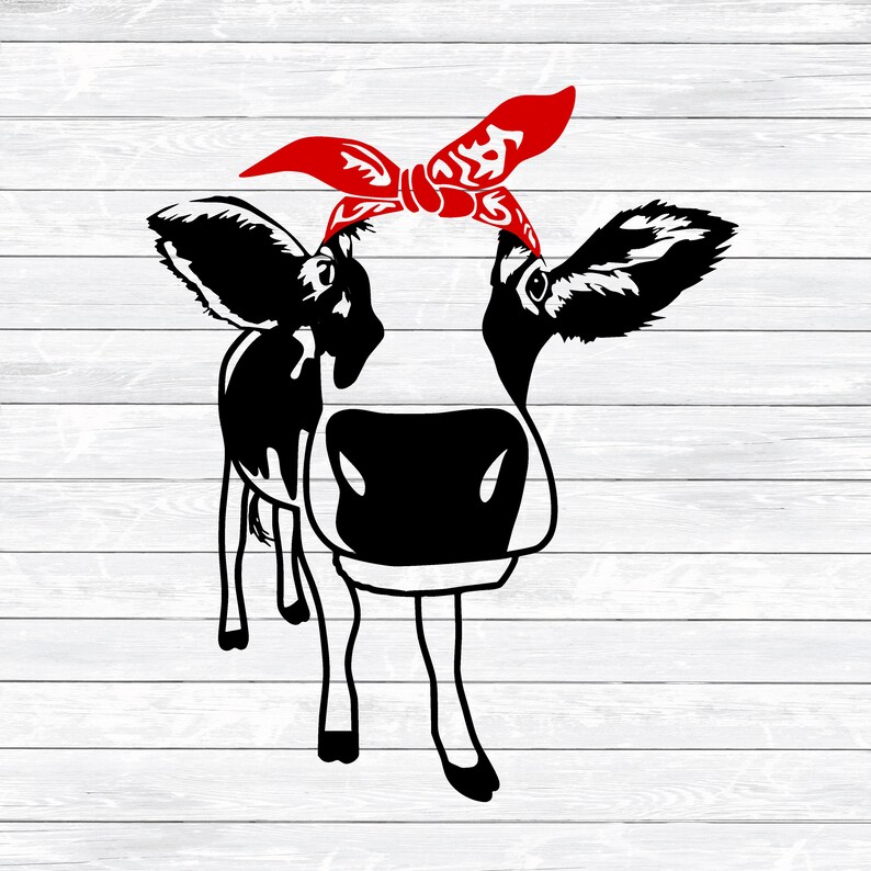 Cow Svg Cow Head Bandana Svg Cow Bandana Heifer Svg Farm - Etsy