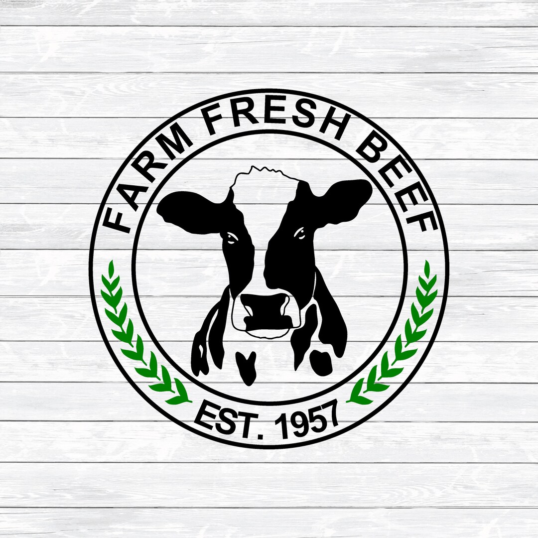 Cow Svg, Farm Fresh Svg, Kitchen Svg, Tea Towel Design, DXF, PNG, SVG ...