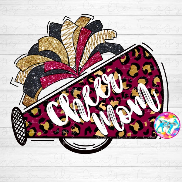 Maroon Cheer Mom Svg - Etsy