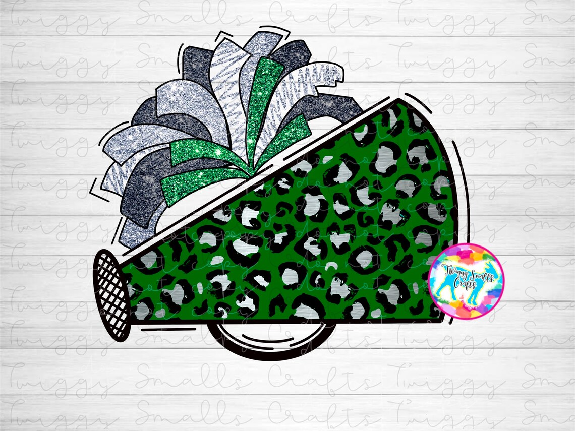 Cheerleading PNG Sublimation Design Download Megaphone - Etsy