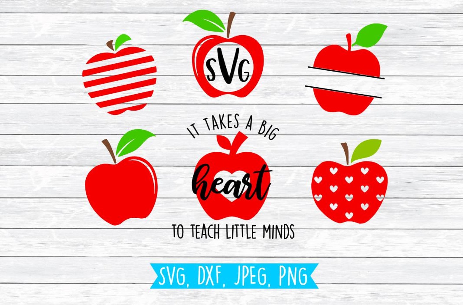 Teacher Svg Apple Avg DXF Svg Teacher Monogram School - Etsy