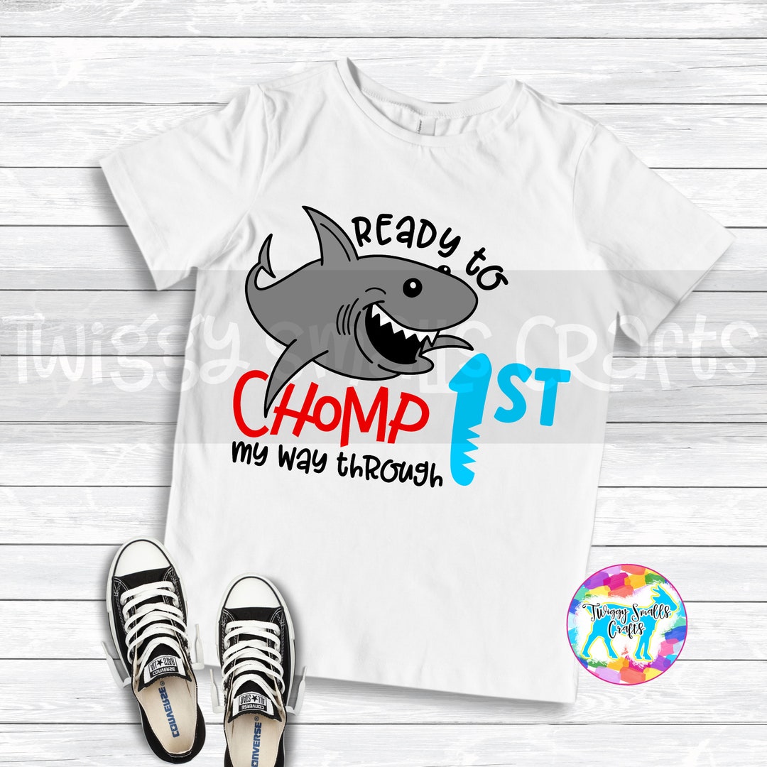 First Day of School, 1st Grade, Shark, SVG, DXF, PNG, Files For ...