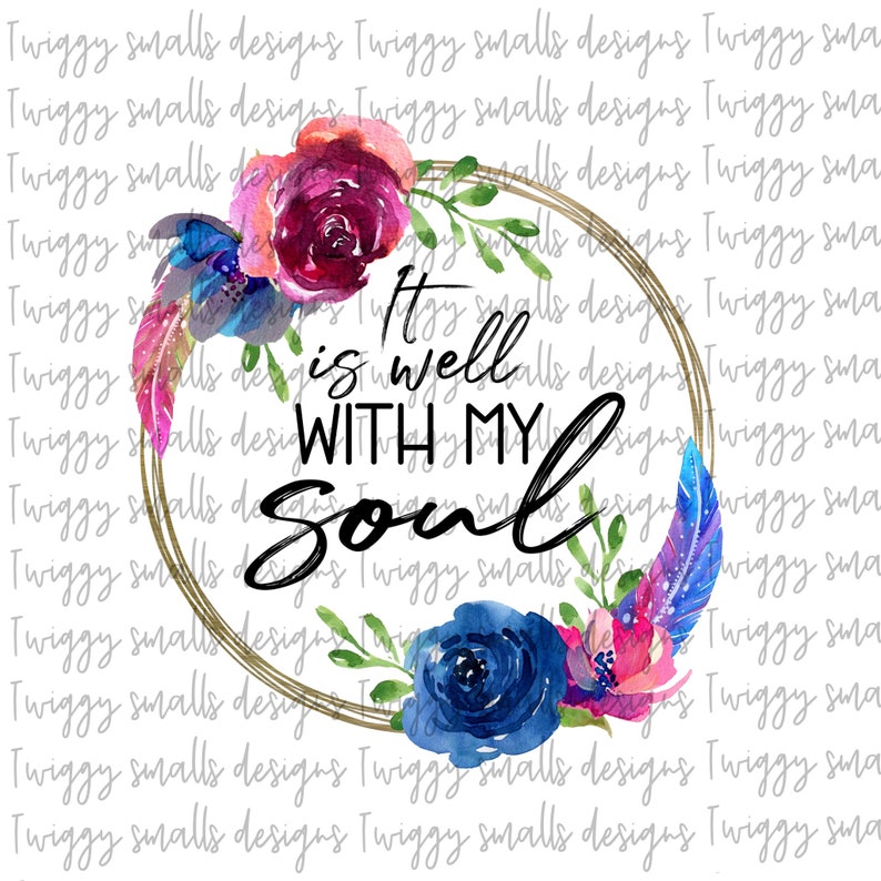 Sublimation Graphics Sub Design Download It is Well With My - Etsy