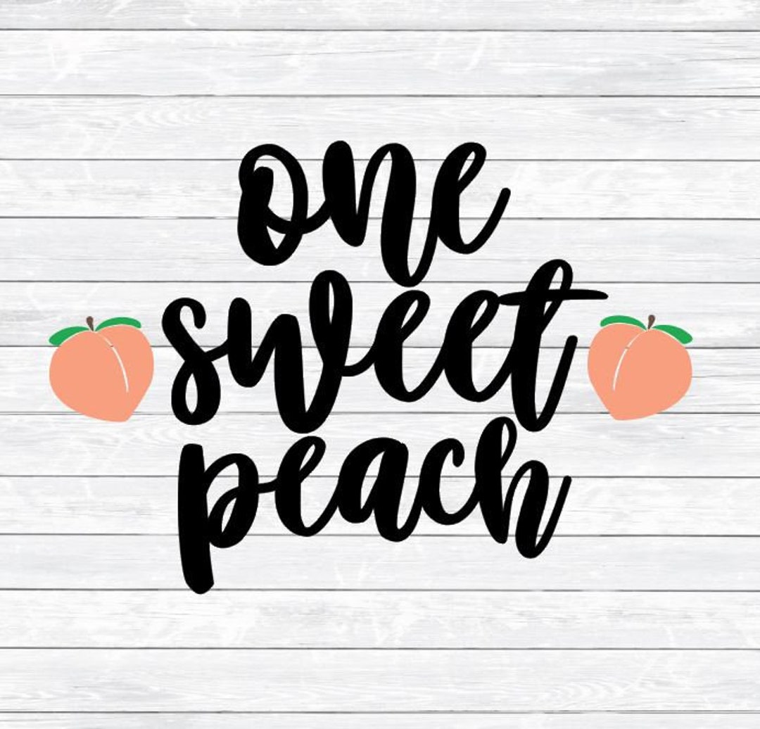 Peach Svg, Fruit Svg, Birthday Svg, DXF, PNG, Files For, Silhouette ...