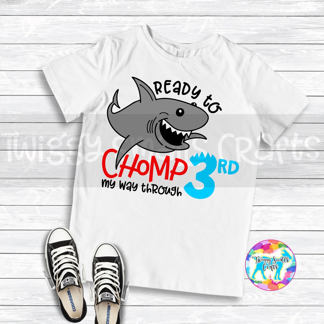 First Day of School, 3rd Grade, Shark, SVG, DXF, PNG, Files For ...