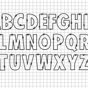Sketchy Doodle Font - Doodle Letters, True Type Font, Sublimation ...
