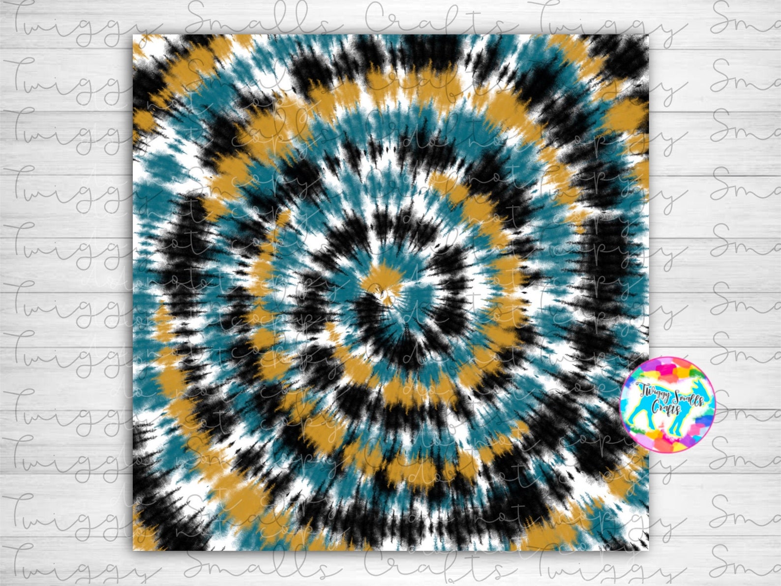 Tie Dye Sublimation Design Download Teal Gold Digital - Etsy