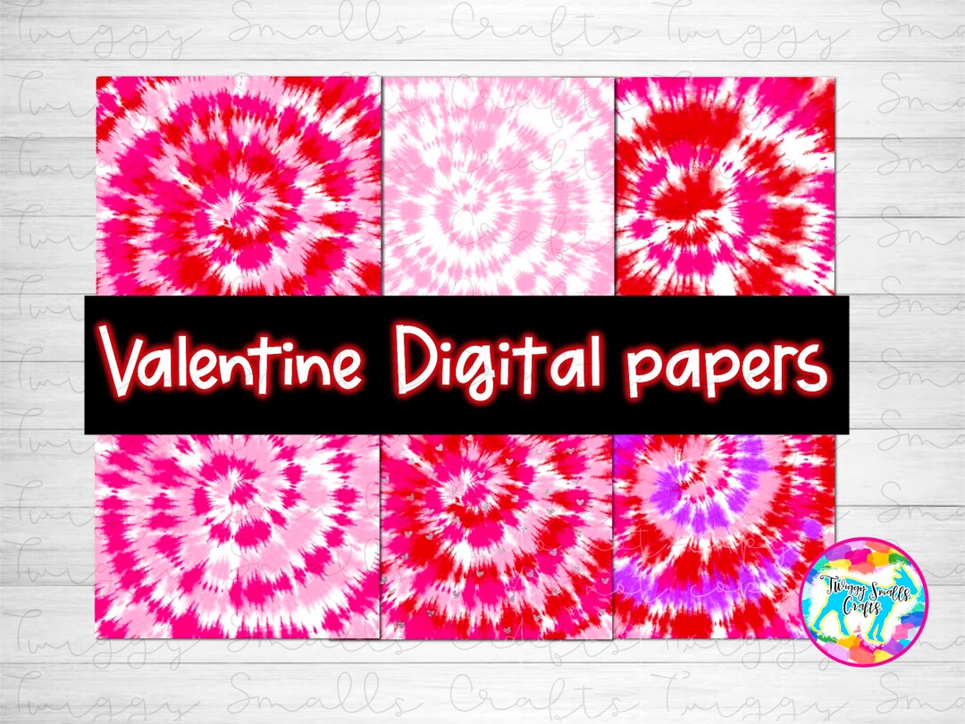 Tie Dye Sublimation PNG Design Download, Valentines Day, Red, Pink ...
