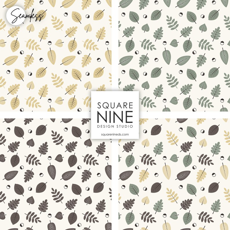Fall Leaves Digital Paper Pack | 18 Designs | 12x12 JPG Files | High ...