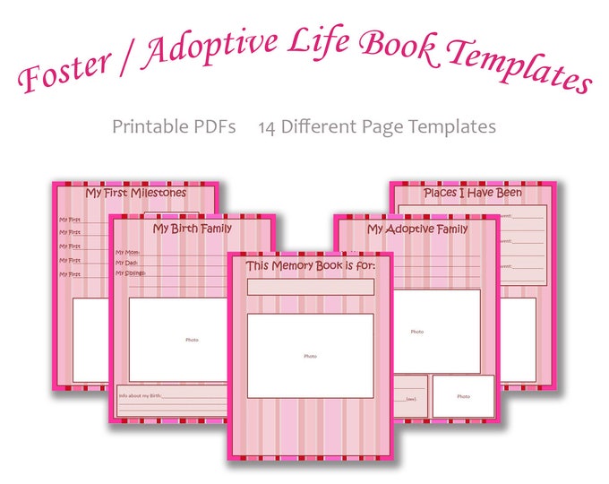 Foster/adoptive Life Book Templates PDF Download - Etsy