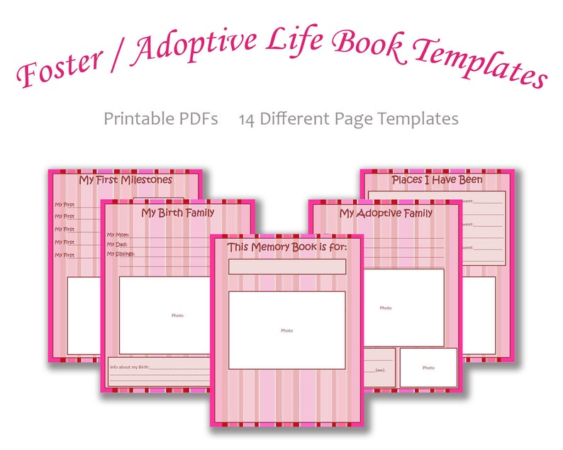 Foster/adoptive Life Book Templates (PDF Download) - Etsy