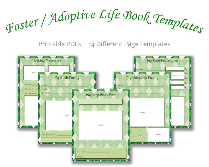 Foster/adoptive Life Book Templates (PDF Download) - Etsy