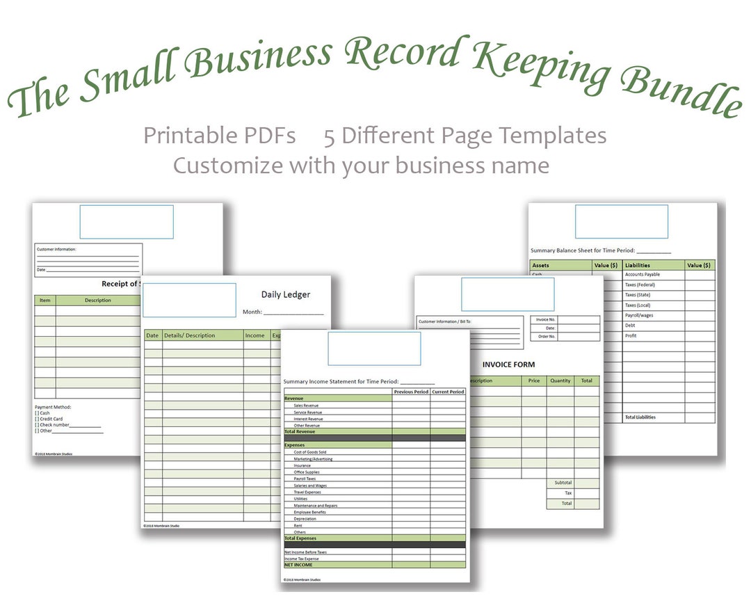 Small Business Record Keeping Bundle - Etsy