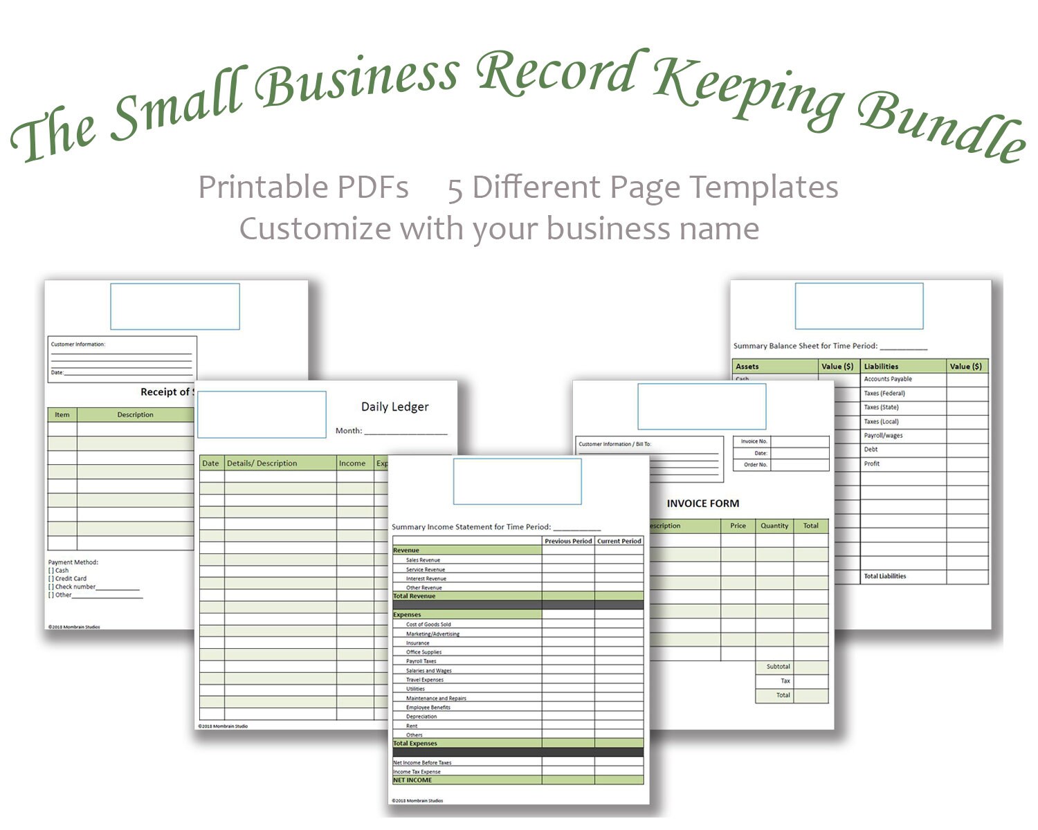 Small Business Record Keeping Bundle - Etsy