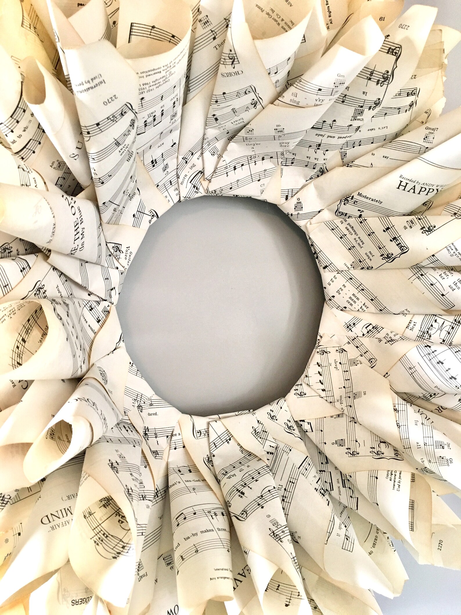 Vintage Sheet Music Wreath - Etsy