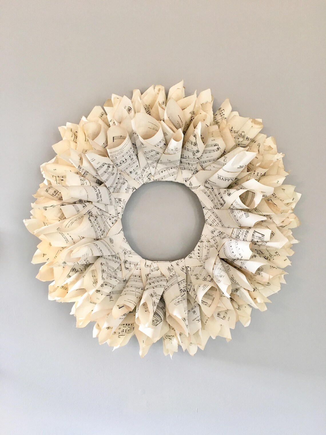 Vintage Sheet Music Wreath - Etsy