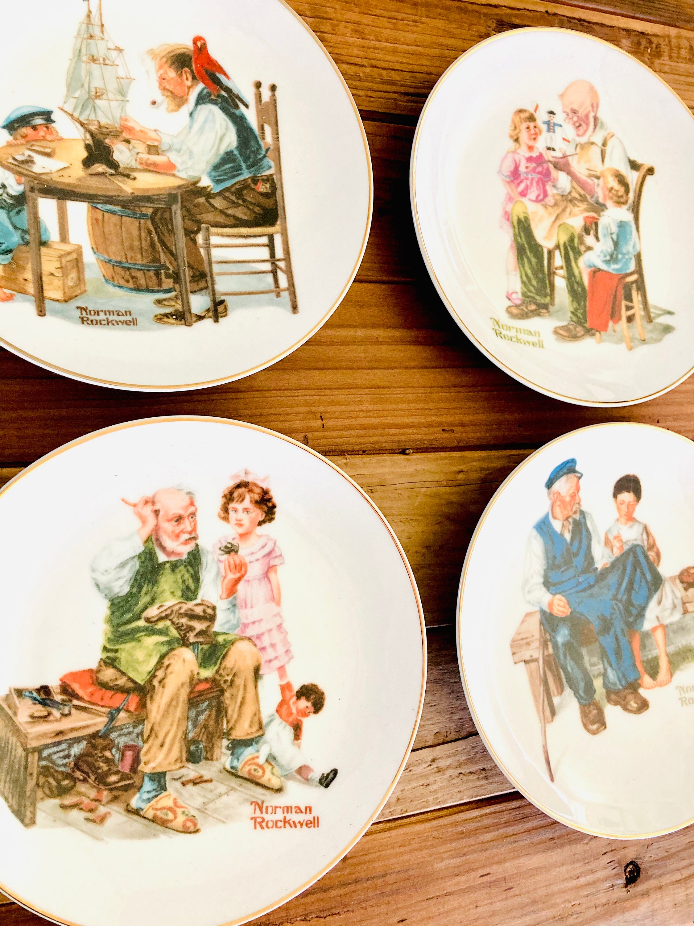 Norman Rockwell Collector Plates Set of 4 - Etsy