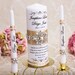 Pearl Unity Candle Set for Wedding Ceremony With Champagne Ribbon and ...