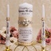 Pearl Unity Candle Set for Wedding Ceremony With Champagne Ribbon and ...