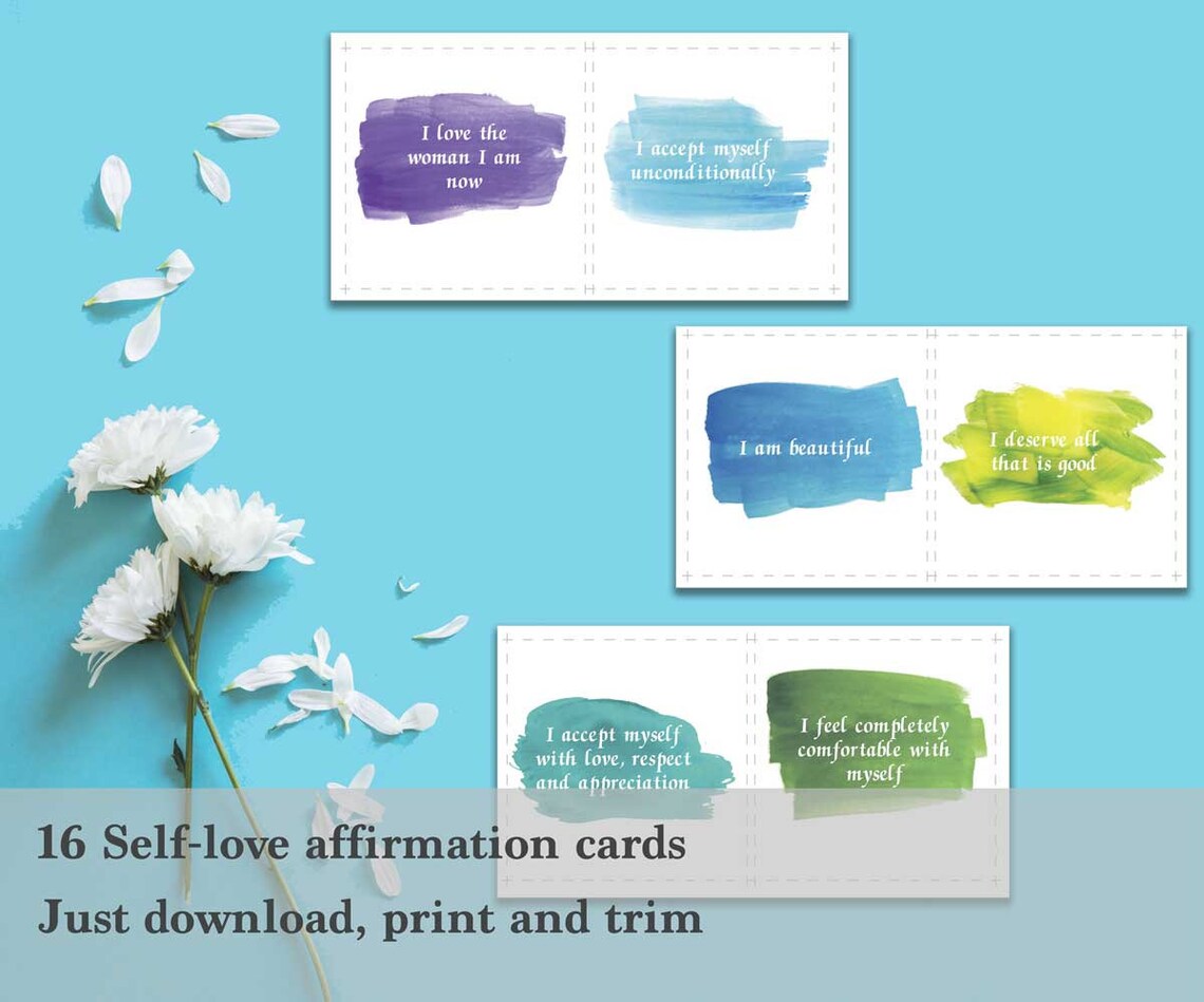 Self-love Affirmation Cards - Printable - Mantras - Positive Cards ...