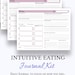 Intuitive Eating Kit Editable and Printable Digital Download, Food ...