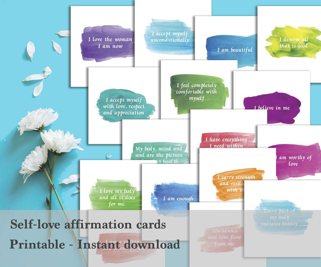 Self-love Affirmation Cards - Printable - Mantras - Positive Cards ...