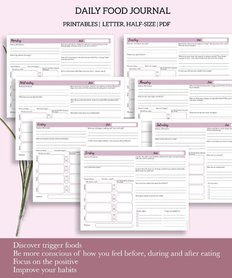 Intuitive Eating Kit Editable and Printable Digital Download, Food ...