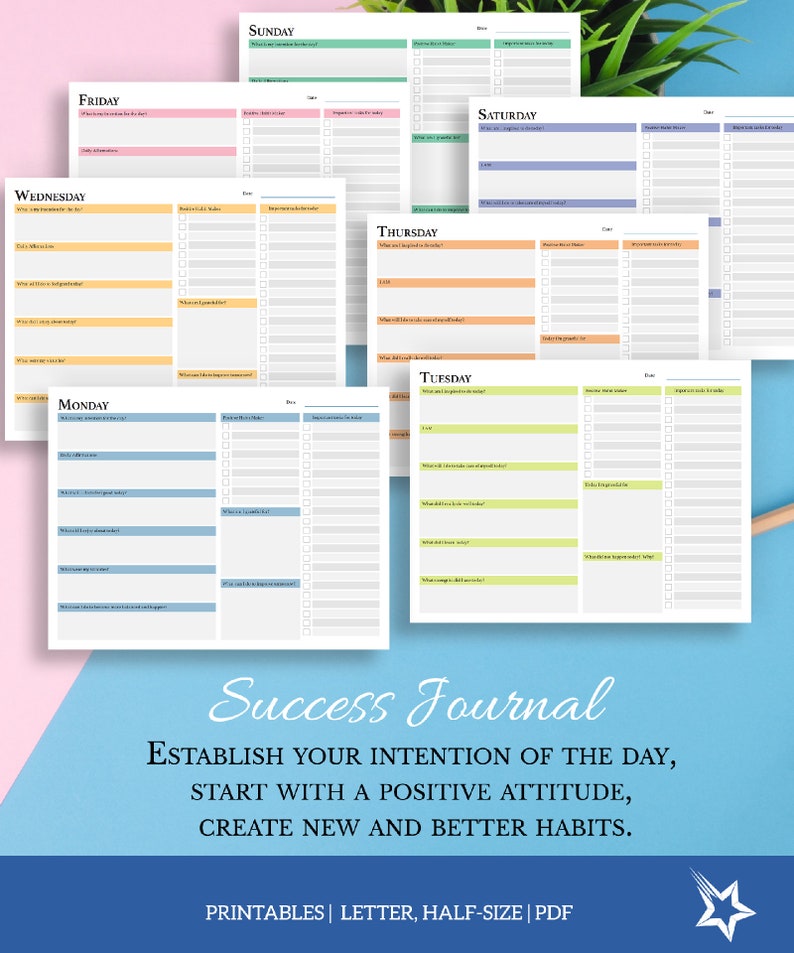 Success Planner, Planning Kit With Goal Planner, Monthly Planner ...
