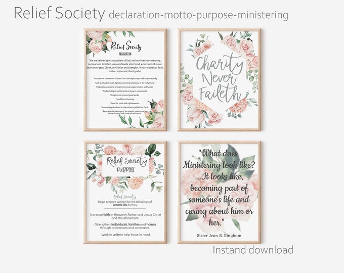 Relief Society Theme, Motto, Declaration, Ministering, Bulletin Board ...