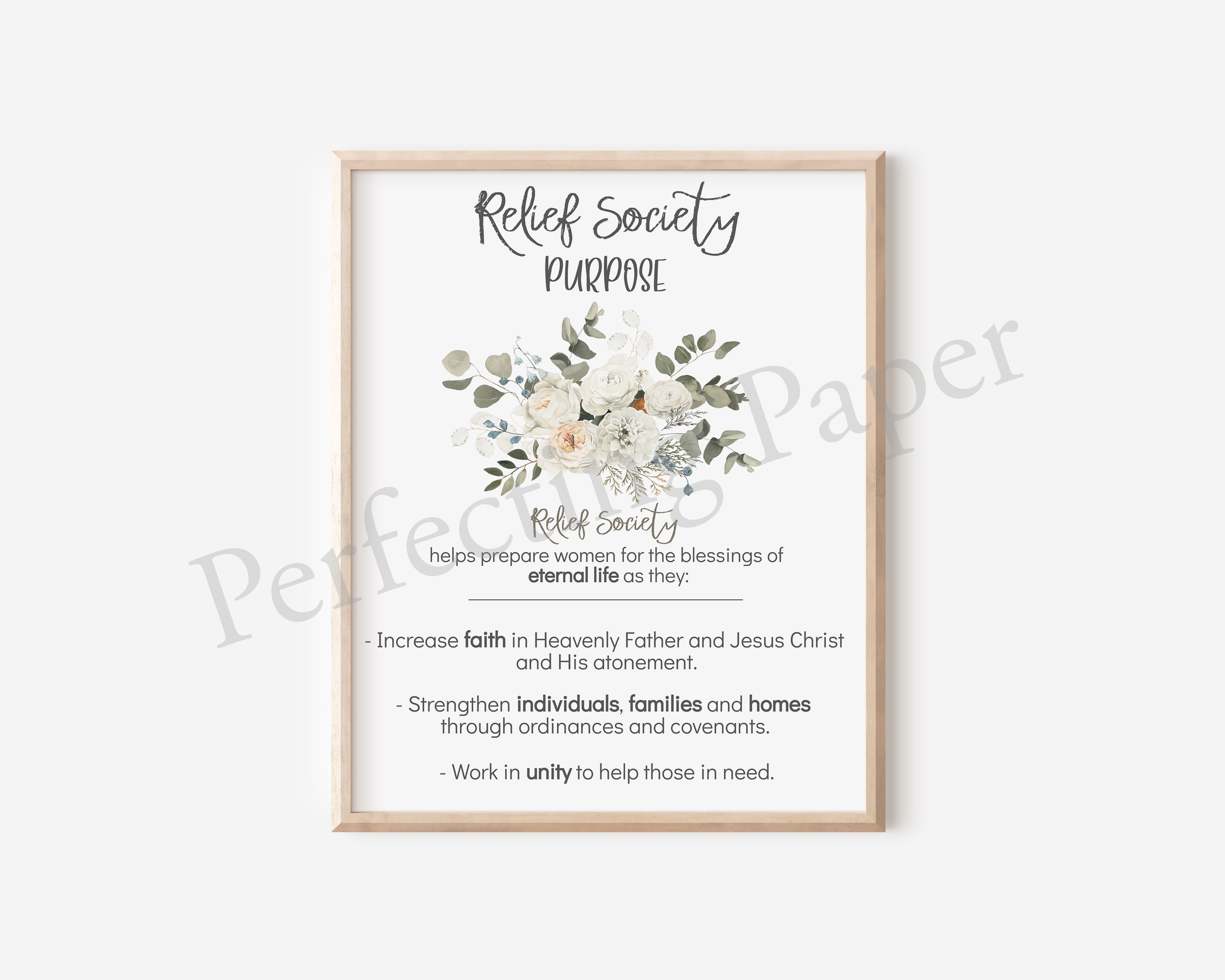 Relief Society Bulletin Board Set Declaration Motto - Etsy