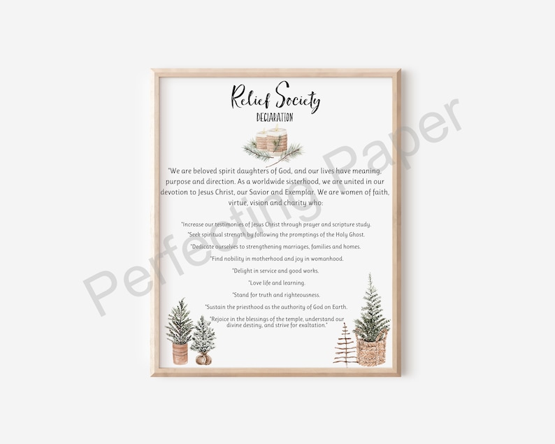 Relief Society Declaration, Motto, Theme, Ministering Quote, Bulletin ...
