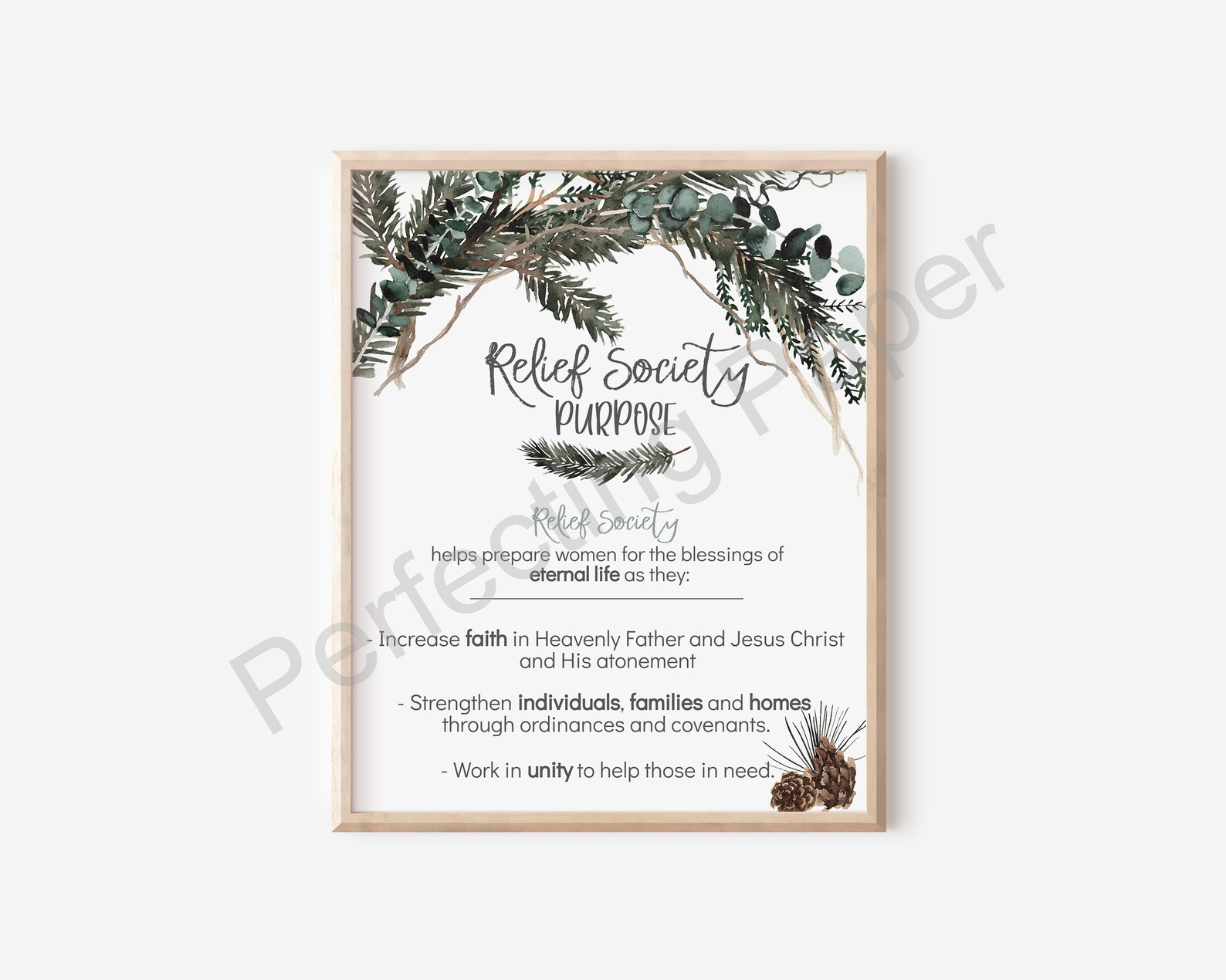 Relief Society Declaration, Motto, Ministering, Theme, Printable ...