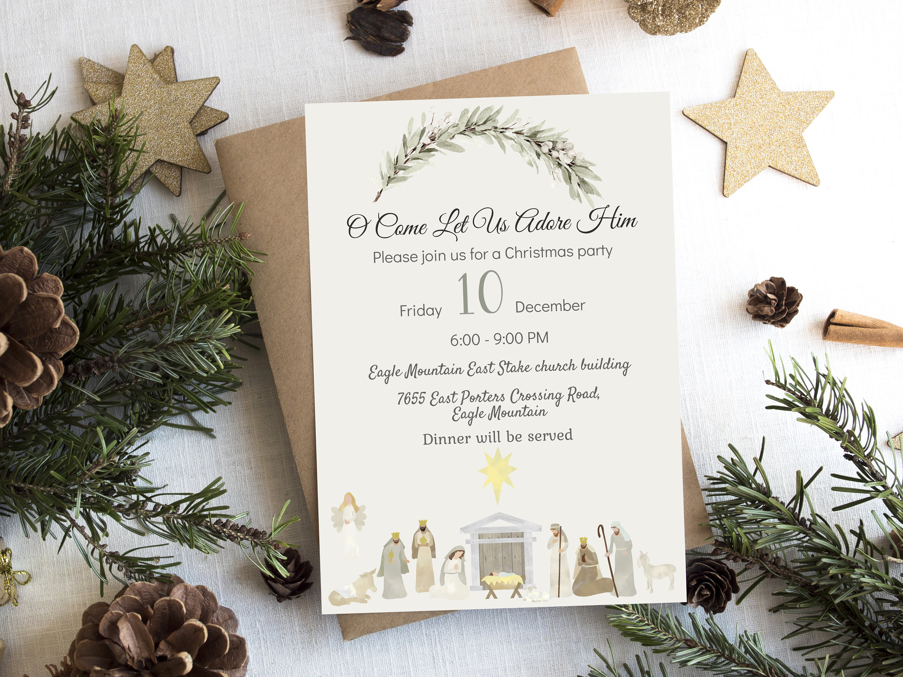 Lds Christmas Party Invitation - Etsy