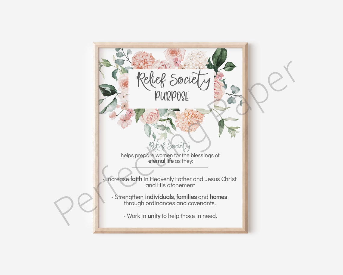 Relief Society Theme, Motto, Declaration, Ministering, Bulletin Board ...