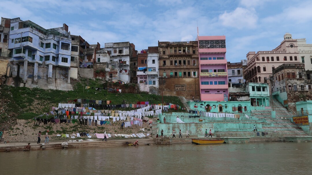 Colorful Buildings in Varanasi, India Travel Photography - Etsy