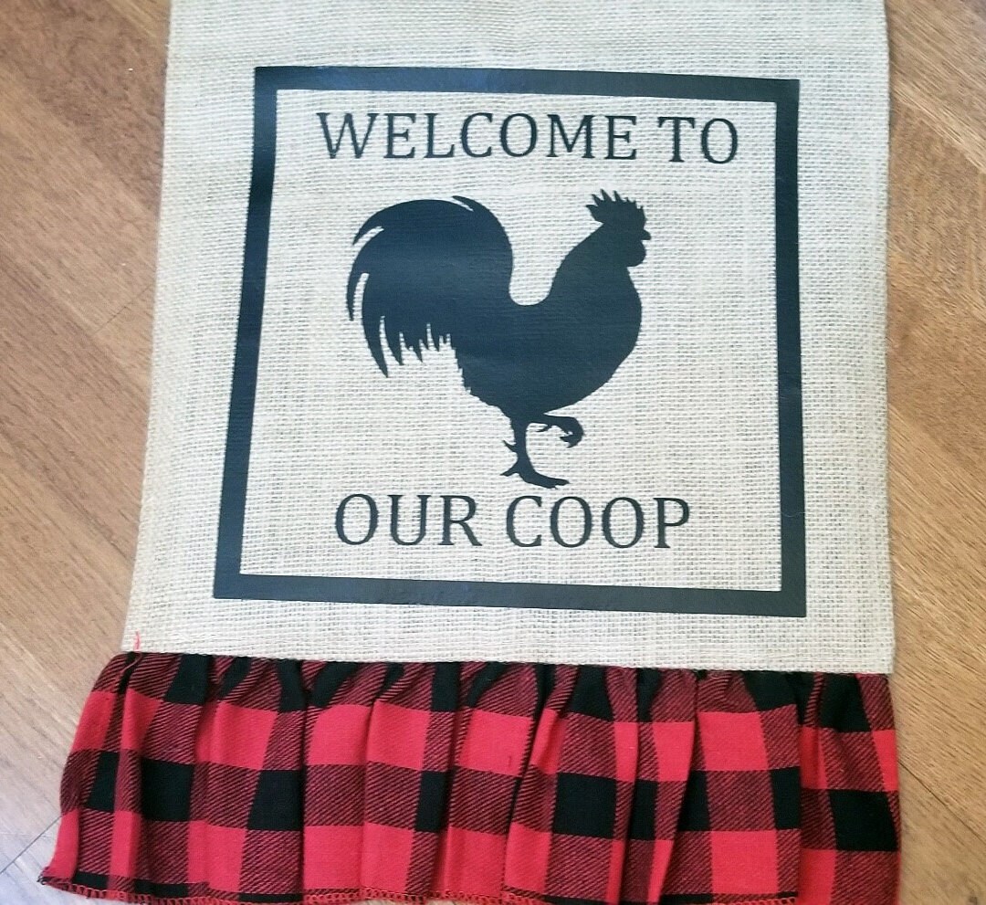 Farmhouse Style Chicken Coop Flag for Fall, Autumn Flag, Thanksgiving ...