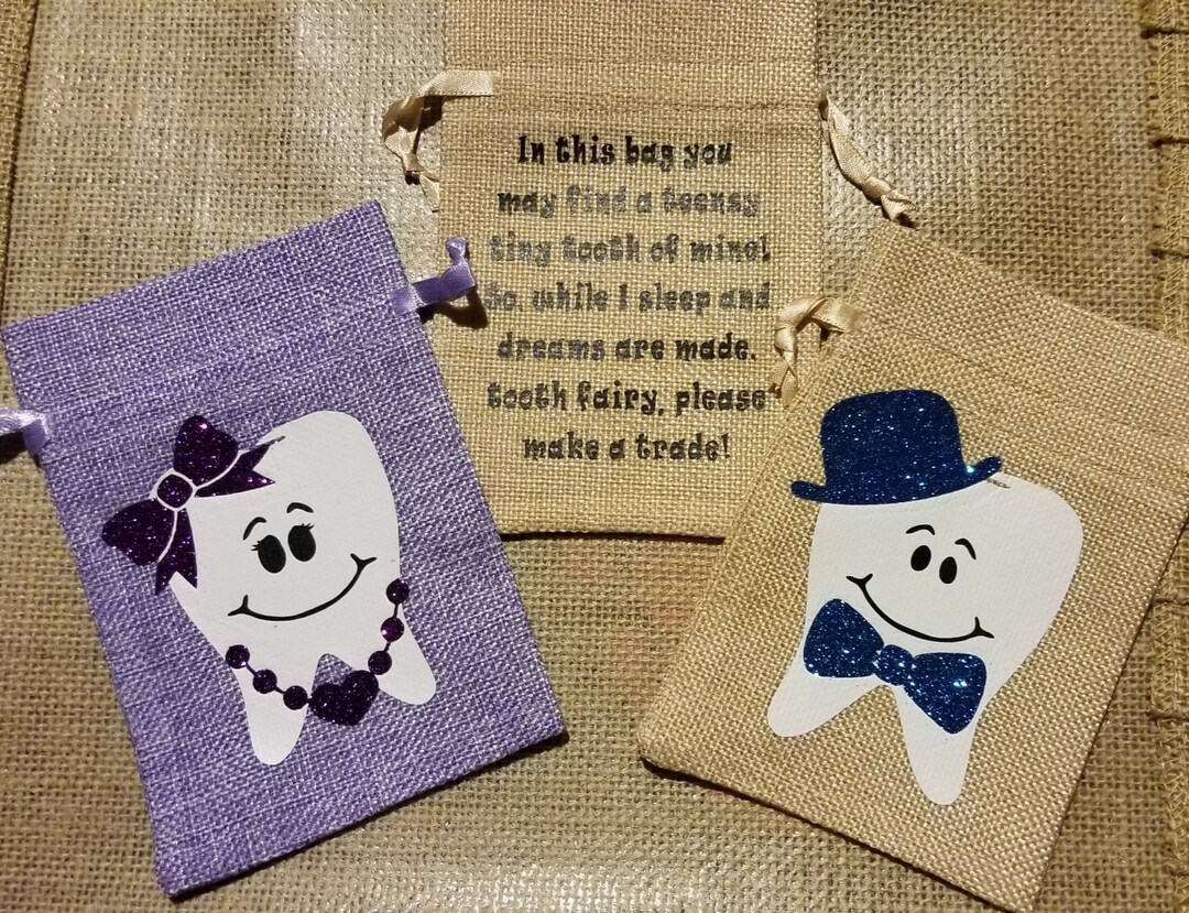 Tooth Fairy Bags for Children, Personalized Keepsake Tooth Bag, Baby ...