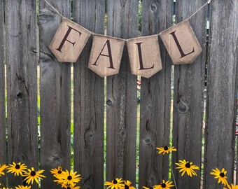 Fall Burlap Banner | Etsy
