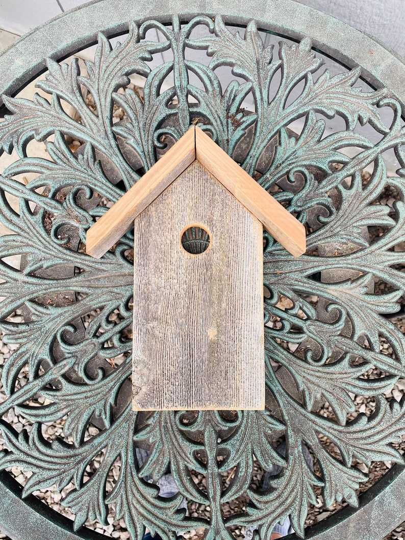 Rustic Birdhouse Decor Reclaimed Wood Garden Art - Etsy