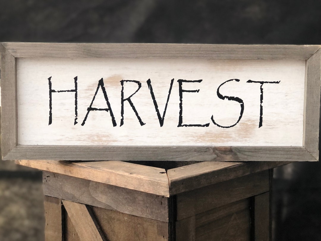 Rustic Harvest Wood Sign - Farmhouse Autumn Decor - Etsy