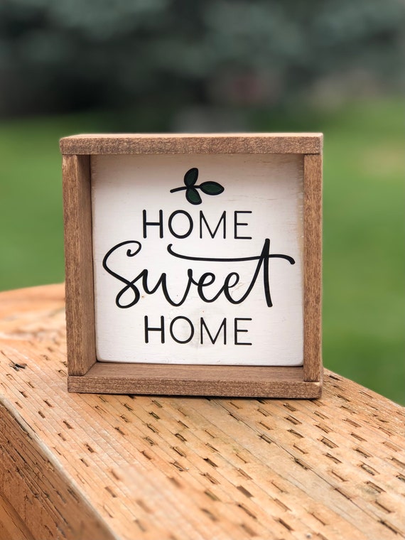 Rustic Wood Sign Home Sweet Home Sign Framed Wood Sign | Etsy