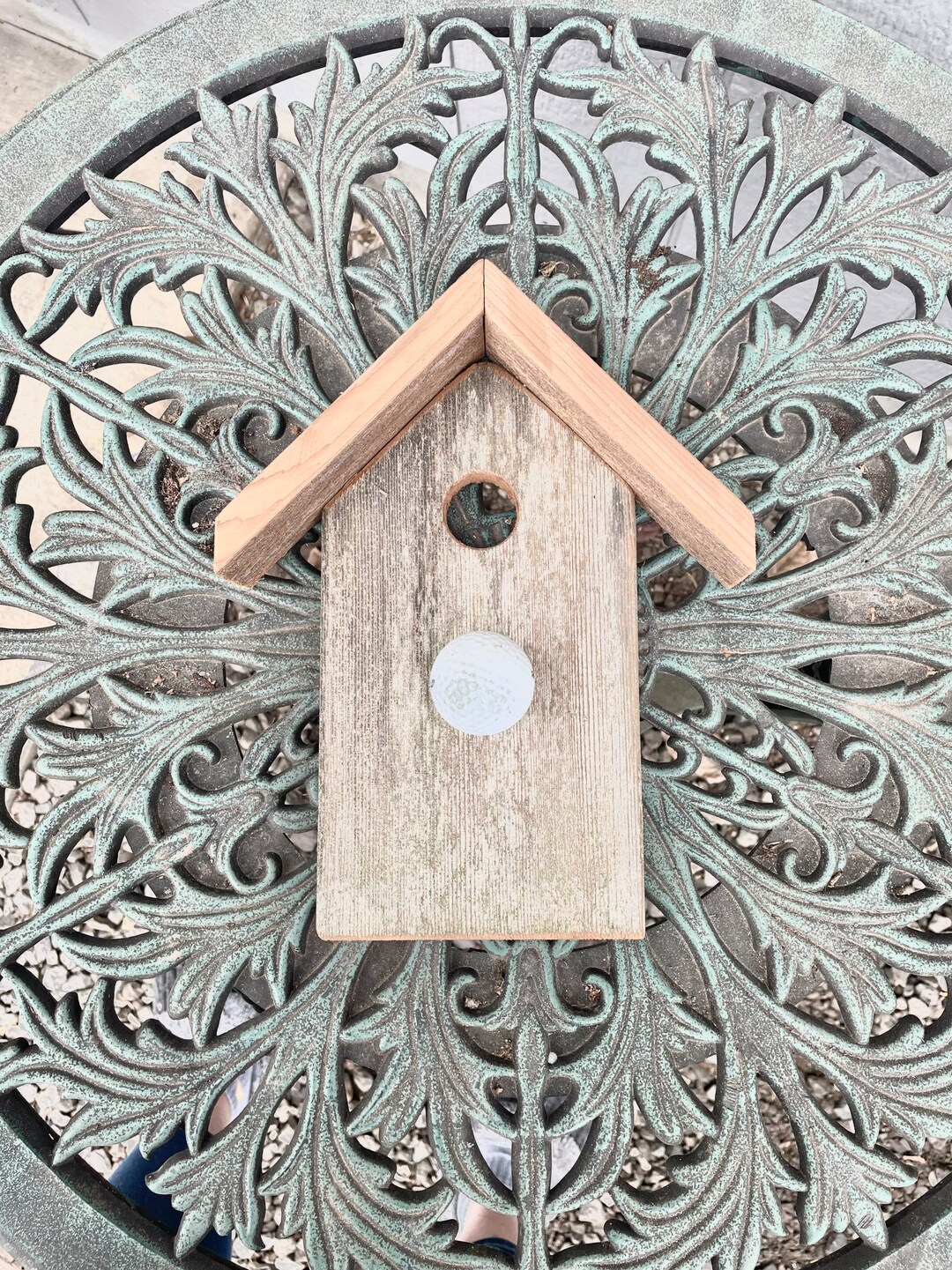 Rustic Birdhouse Decor Reclaimed Wood Golf Ball Decor Garden Art - Etsy