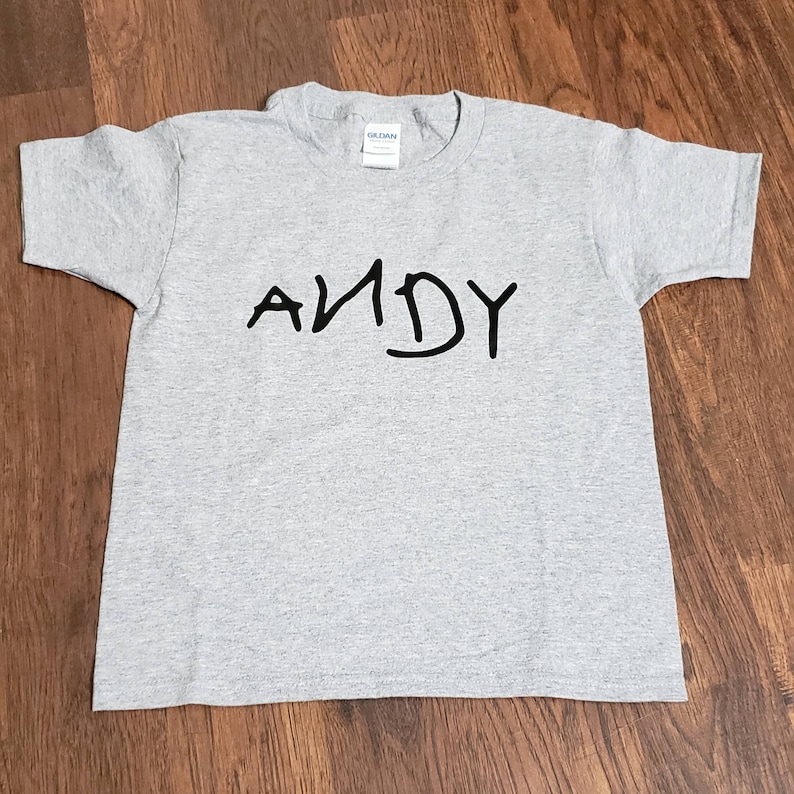 Kids Andy Shirt. Toy Story Shirt. Woody Andy Signature. | Etsy
