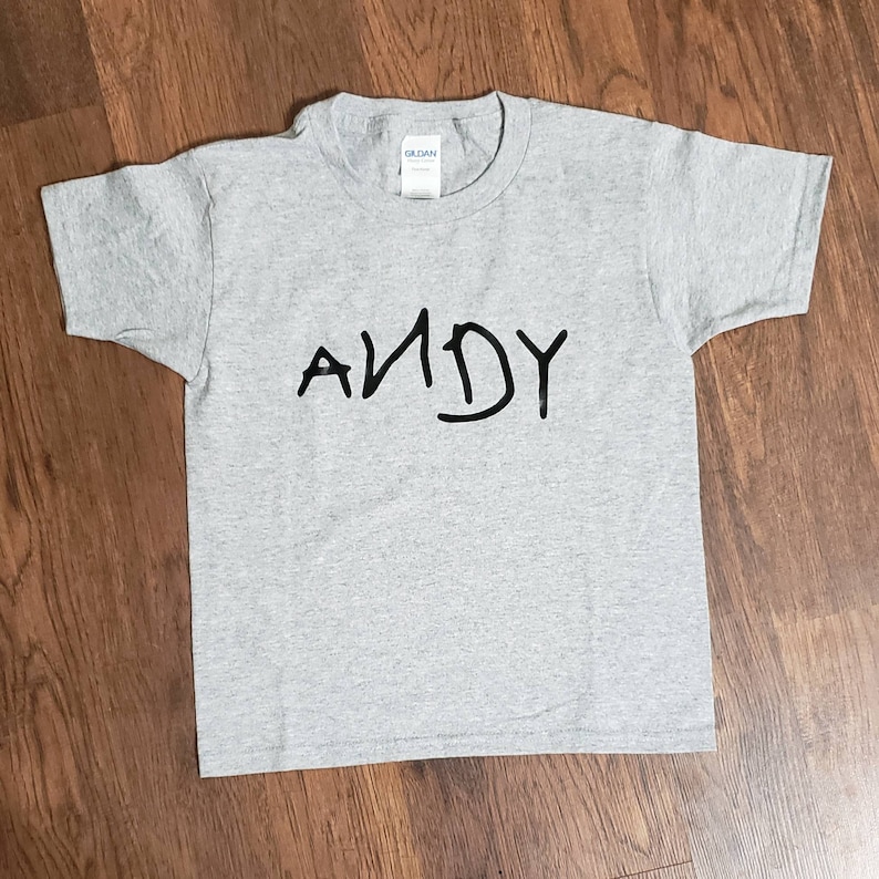 Kids Andy Shirt. Toy Story Shirt. Woody Andy Signature. | Etsy