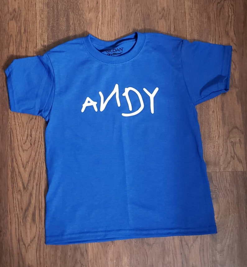 Kids Andy Shirt. Toy Story Shirt. Woody Andy Signature. | Etsy