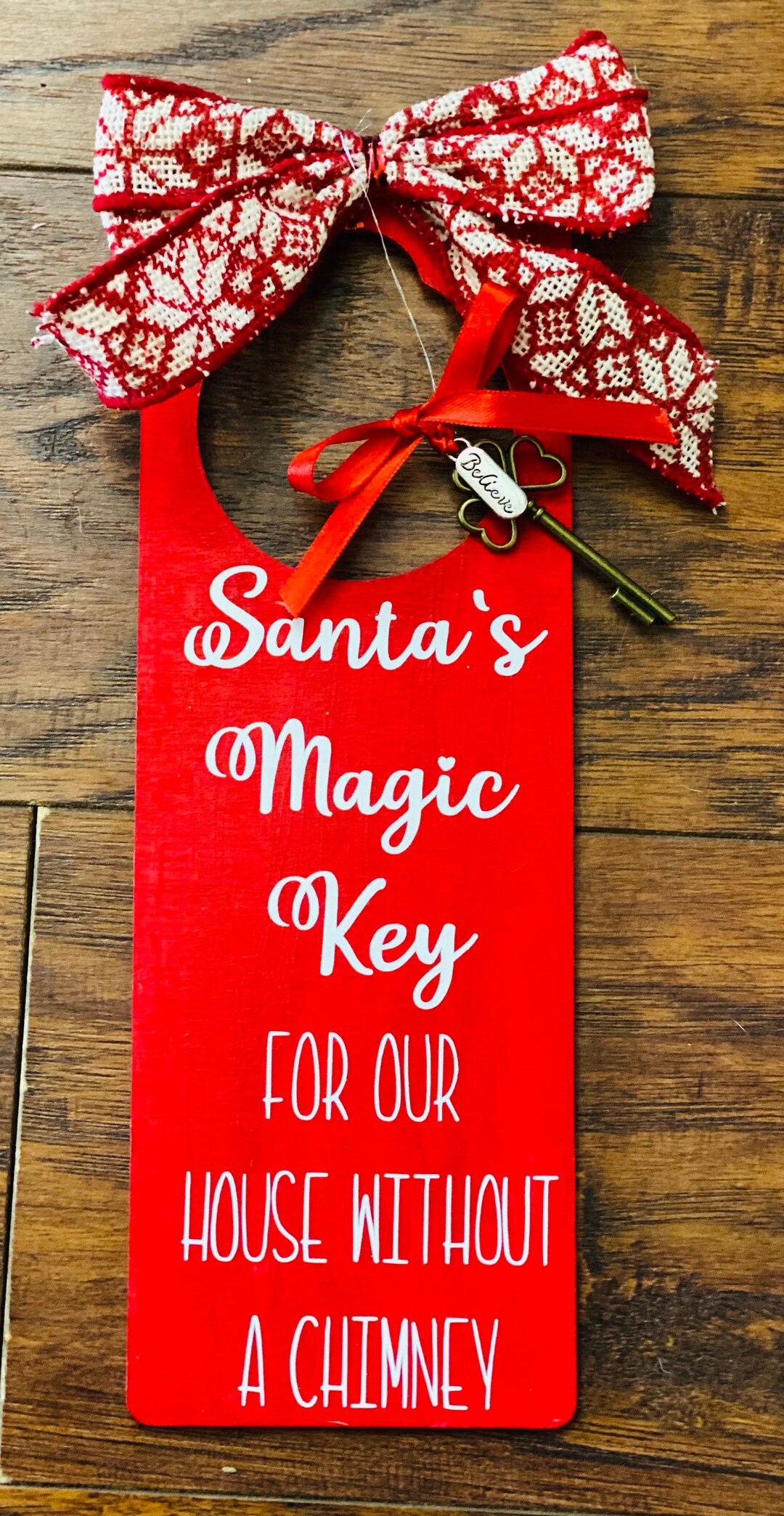 Santa’s Magic Key Door Hanger - Etsy